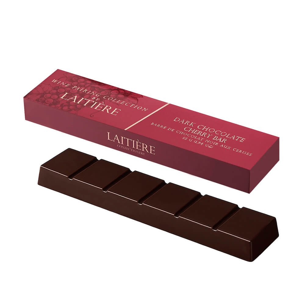 Laitière Center Filled Chocolate Bar - Dark Chocolate Cherry – Laitiere